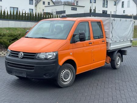 VOLKSWAGEN TRANSPORTER volkswagen-t5-pritsche-doppelkabine-plane ...