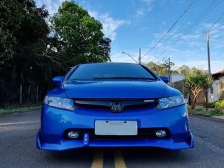 Honda Civic 2008 Azul Honda Civic Honda Civic Azul Escuro Usado