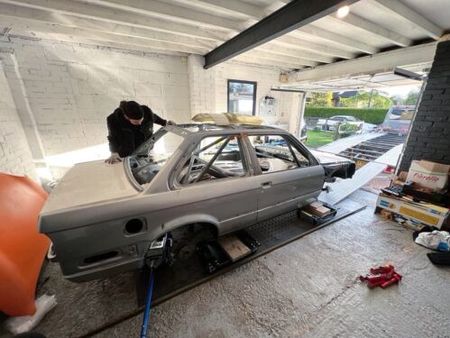 BMW 3 SERIES COUPE e30 bmw stitch welded shell, t45 roll cage, millway ...